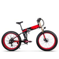 China Folding Electric Bike Full Suspension Fat Tire 350w 48v RICH BIT 018 for sale