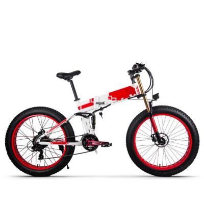 China Full Suspension Fat Tire E Bike Folding Electric Mountain 350w 48v RICH BIT 018 for sale