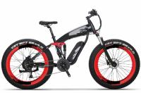 China 26 Inch Folding Fat Tire Electric Bike 350w 48v Full Suspension Foldable CYSUM E8 for sale