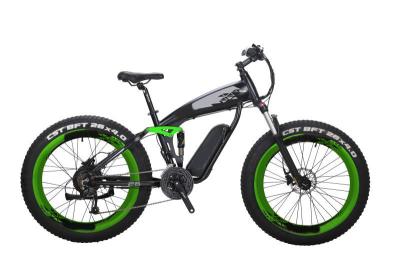 China 26In Carbon Fiber Fat Tire Electric Bike Cruiser Alloy Aluminum Steel 350w 48v for sale