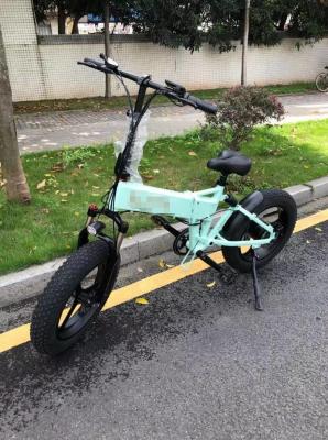 China Fat Wheel Electric Mountain Bike 4.0 Fat Tire Electric Bicycle Beach Folding 48v 500w 13Ah for sale