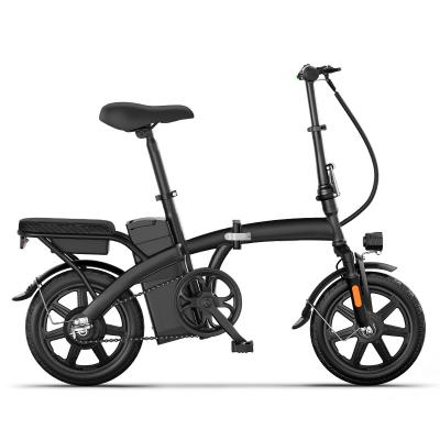China Womens Folding Electric Bike 14 Inch 350w 500w High Carbon Steel Frame CYSUM S8 for sale