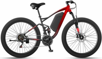 China Mtb Fat Tire Full Suspension Ebike 1000w 48v 26 Inch High Carbon Snow for sale