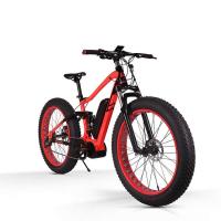 China Bafang Full Suspension Mid Drive Ebike Fat Tire Snow Bike 48v 1000w 13Ah for sale