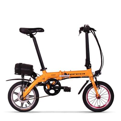 China 12 Inch Folding Electric Bike Lightest Battery 36v 250w Bicycles RICHBIT Teresa for sale