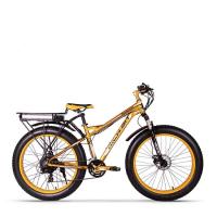 China 1000w Fat Tire Electric Bike Carrier Rear 17Ah Aluminum Frame Hardtail for sale