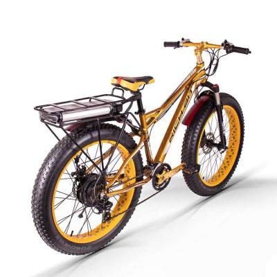 China hardtail mountain e bike fat tire 1000w Rear Carrier Style Lithium Battery 17Ah for sale
