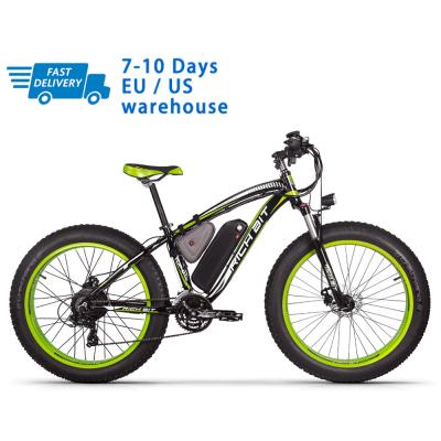 China US EU STOCK 26 inch fat tyre electric cycle Long Range 1000w 17ah Lithium Battery Rich Bit 022 for sale