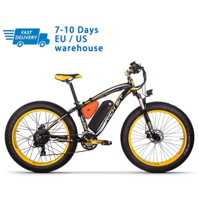 China US EU STOCK Long Range Fat Tire Electric Bike 1000w 17Ah All Terrain Motorcycle Hardtail Rich Bit Rt-012 for sale