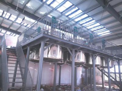 China Fixed Platform Coating Production Line with 1000L-5000L Paint Mixing Vessels - Custom Industrial Mixing Tanks for sale