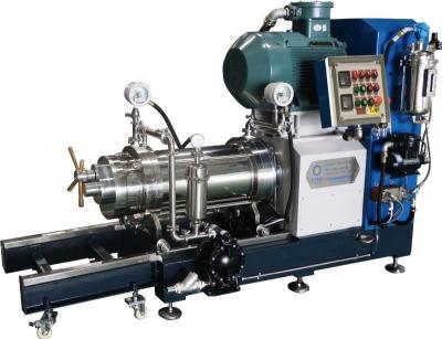 China 50L Capacity Pin Type Horizontal Sand Mill SS304 with 45Kw Motor for Super Fine Grinding for sale