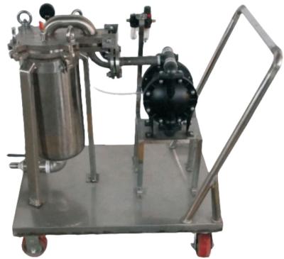 China Industrial Mobile Bag Filter Machine for Coatings 0.25m² Filter Area with 6kg/cm² Pressure and 120°C Temperature Rating for sale