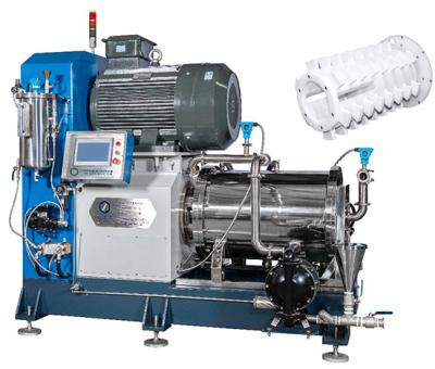 China 100L Capacity Horizontal Nano Sand Mill with Ceramic Rotor for 50nm-1μm Grinding Fineness for sale