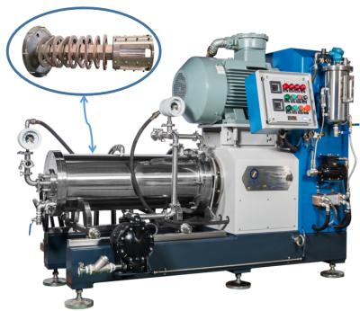 China 100L Horizontal Bead Mill 45kW High Flow Disc Type Sand Mill for Paint & Ink Dispersion for sale