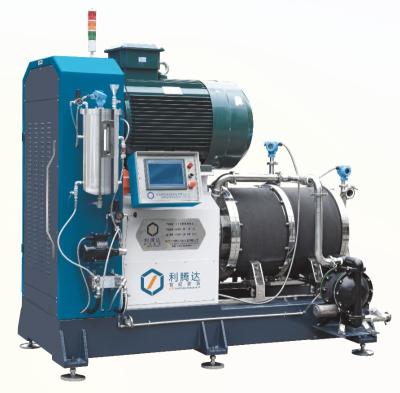 China Turbo Type Horizontal Nano Bead Mill 3L-100L Capacity with 100nm-2μm Particle Size and PLC Control for sale