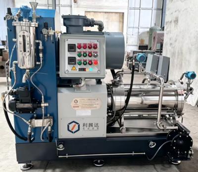 China Explosion Proof Pin Type Horizontal Sand Mill Machine 30L with Four Point Cooling System for sale