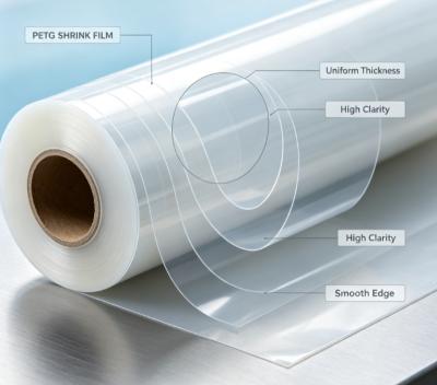 China PETG Shrink Film Durable and Flexible Shrink Wrap Film Designed to Enhance Product Appearance and Protection for sale