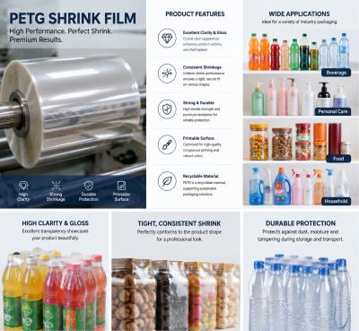 China Lightweight PETG Shrink Film Combining Strength and Flexibility to Deliver Packaging Solutions with Excellent Performance for sale