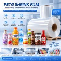 China High Clarity PETG Shrink Film with 30μm-60μm Customized Thickness and 4000m Standard Roll Length for TD 60%-80% Shrinkage for sale