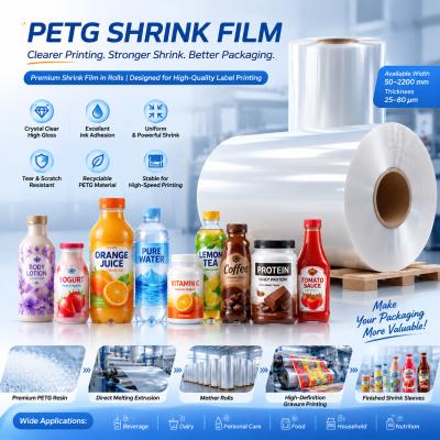 China Heavy Duty PETG Shrink Film Providing Excellent Barrier Properties and Shrinkability for Various Packaging Needs for sale