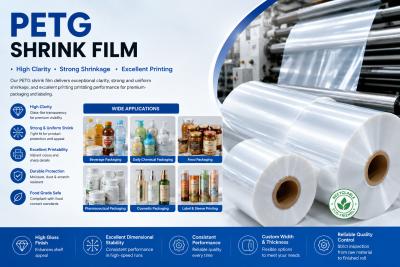 China Industrial Grade PETG Shrink Film Offering High Transparency and Durable Packaging Performance for Diverse Applications for sale