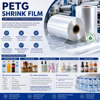 China Versatile PETG Shrink Film for Beverage Cosmetic and Household Product Labels with Stable Shrinkage and Excellent Print for sale