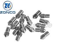 China M6 Tungsten Carbide 3D Printer Nozzle 1.75mm Filament 0.4mm Hole Wear Resistant for sale