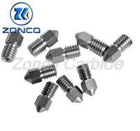 China M6 Tungsten Carbide 3D Printer Nozzle 1.75mm Filament 0.4mm Hole Wear Resistant for sale