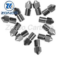 China M6 Tungsten Carbide 3D Printer Nozzle 1.75mm Filament 0.4mm Hole Wear Resistant for sale