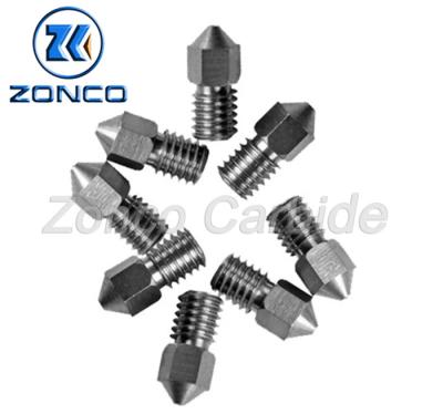 China M6 Tungsten Carbide 3D Printer Nozzle 1.75mm Filament 0.4mm Hole Wear Resistant for sale