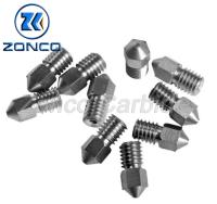 China M6 Tungsten Carbide 3D Printer Nozzle 1.75mm Filament 0.4mm Hole Wear Resistant for sale
