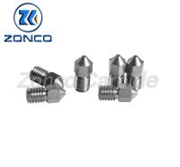 China Tungsten Carbide 3D Printer Nozzle 0.4mm 0.6mm 0.8mm M6 M8 Thread ISO9001 for sale
