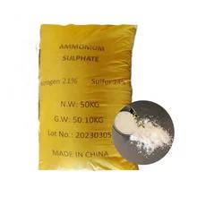 China White Ammonium Sulphate Powder 21% N 24% S Agricultural Fertilizer ISO Approved for sale