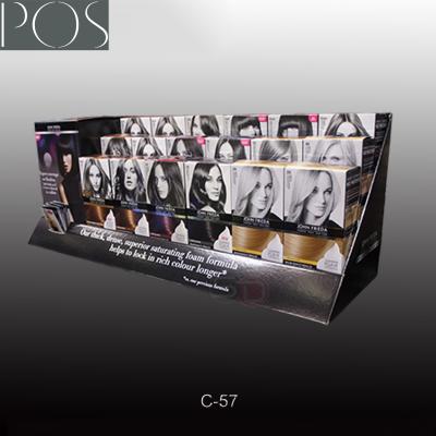 China Display corrugated showbox for cosmetic box counter display stand for sale