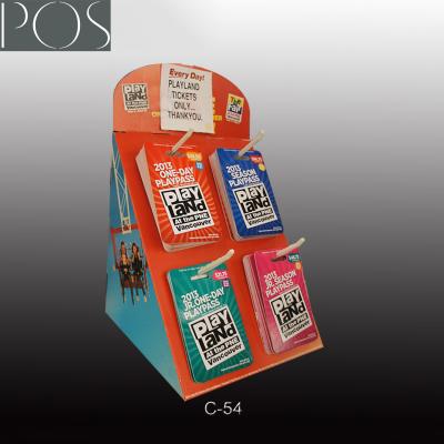 China Display corrugated counter displaybox with hooks for sale