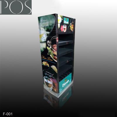 China cosmetic floor display stand with double sides for sale