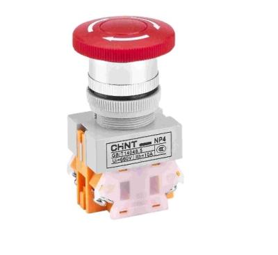 China NP4-ZS Mushroom Head Self-locking Rotating Reset Button IP40 Industrial Control Circuit Pushbutton Switch for sale