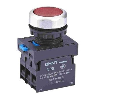 China NP8-BN Flat Button IP54 Industrial Control Circuit Pushbutton Switch for sale