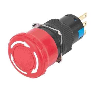 China NP6-ZS Mushroom Head Locking Button IP40 Industrial Control Circuit Pushbutton Switch for sale