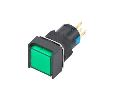 China NP6-D Illuminated Self-resetting Flat Button IP40 Industrial Control Circuit Pushbutton Switch for sale