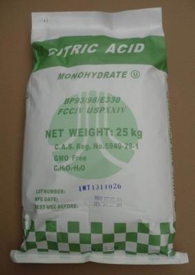 China Chelating Agent Anhydrous Citric Acid Monohydrate Powder PH Regulator ODM for sale