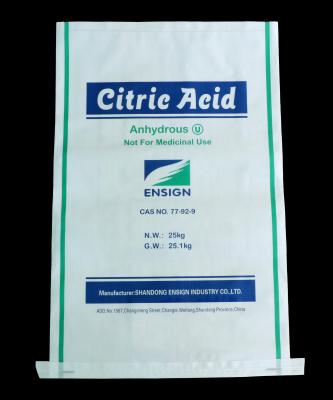 China Citric Acid Anhydrous 25kg Food Grade USP Standard C6H8O7 White Powder for sale
