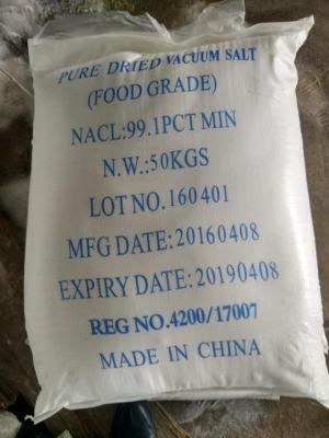 China 50kg Water Soluble Pure Dried Vacuum Salt Food Grade 99.5% NaCl for sale
