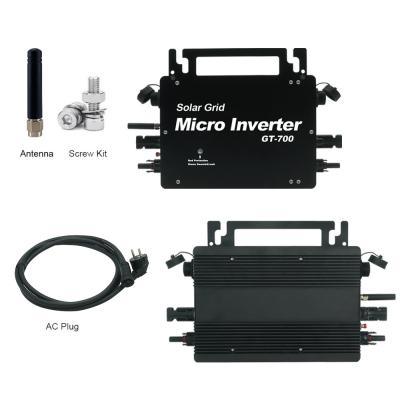 China 700W Micro Inverter Solar Grid Tie Microinverter 600Watt On Grid Micro Inverters On Grid Tuya Smart Solar Micro Pv Inverter for sale