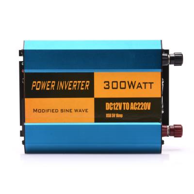 China Customizable Logo Blue Portable Solar Inverter 300W Off Grid Solar Charger Inverter Competitive Price 300W Solar Inverter for sale