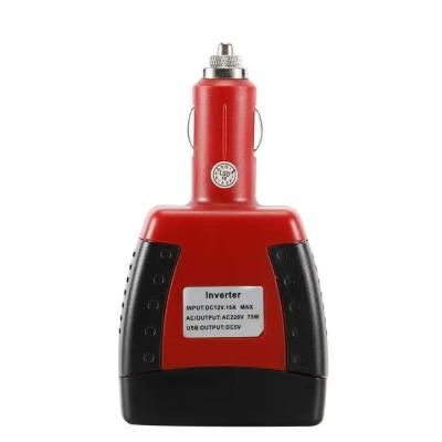China Smart Quick Usb Charger 24V Dc To 220V Ac 75W Car Inverter Regenerative Braking Electric 75W Car Power Inverter With Usb for sale