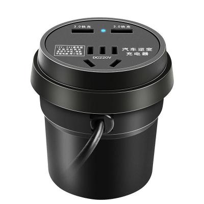 China Round Wireless Car Charger Fast Charging Phone Holder Battery Inverter Car Inverter Dc 12V 24V 48V Car 12V To 220V Inverter for sale