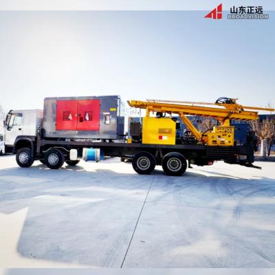 China Diesel Engine Truck Mounted Drilling Rig 450mm Diameter Water Well Drilling Machine for sale