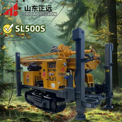 China Max drilling depth 500m Crawler Water Well Drilling Rig Lifting force 30T for heavy-duty and drilling for sale