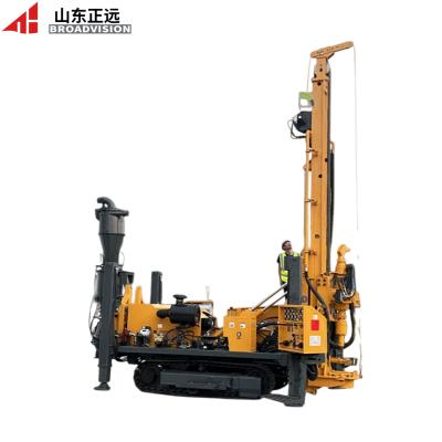 China 400m Drilling Depth Crawler Water Well Drilling Rig with Fast Feeding Speed of 32m/min and Rotary Torque of 8000/4000nm for sale